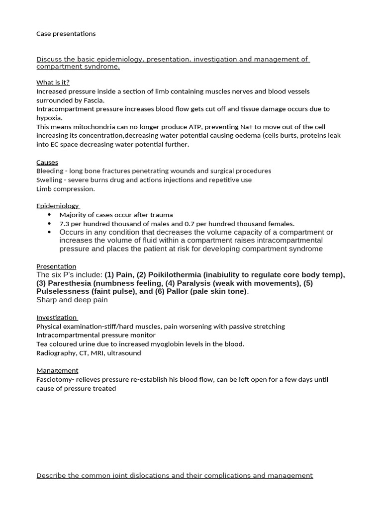 Presentations of Cases Yr 1 Med | PDF | Gout | Joint
