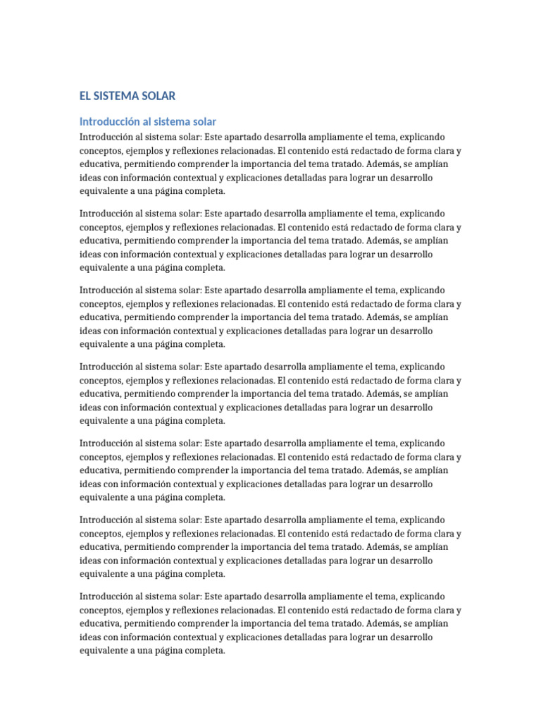 Introducción al Sistema Solar | PDF | Astronomía | Ciencias fisicas
