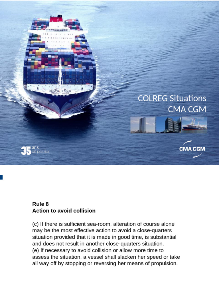 COLREG Rules for Avoiding Collisions | PDF | Shipping