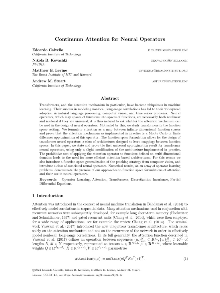 Continuum Attention in Neural Operators | PDF | Operator (Mathematics ...