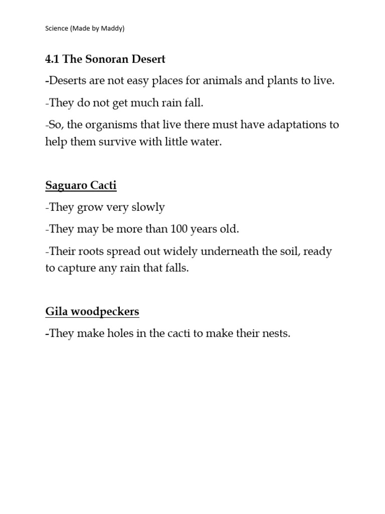 Sonoran Desert Ecosystem Overview | PDF | Galaxy | Atoms