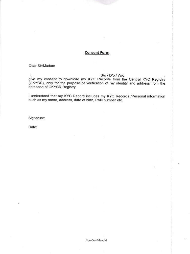 CKYC Consent Form | PDF