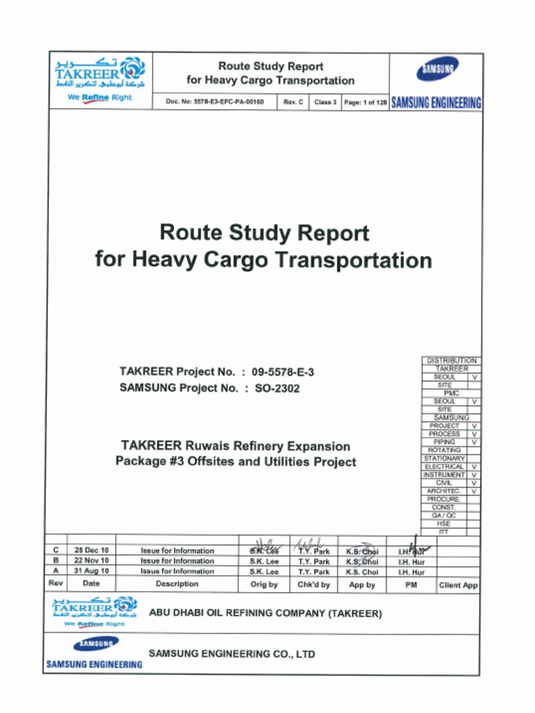 5578-E3-EPC-PA-00160_RC (Route Study Report for Heavy Cargo ...