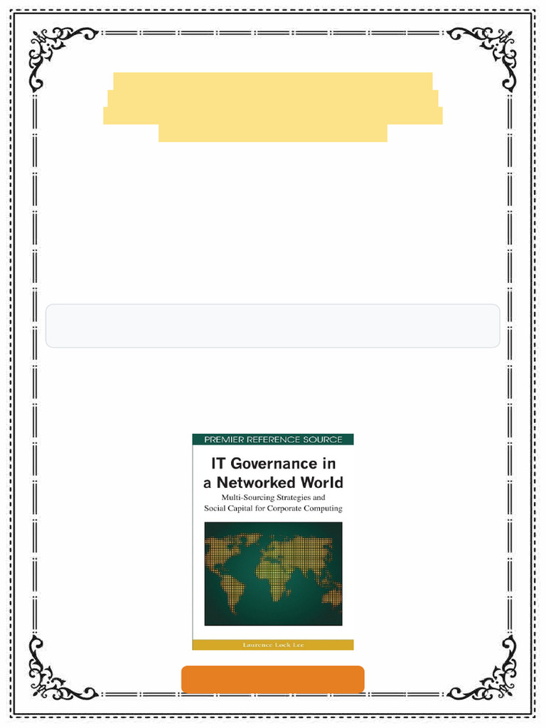 IT Governance in a Networked World Multi Sourcing Strategies and Social ...