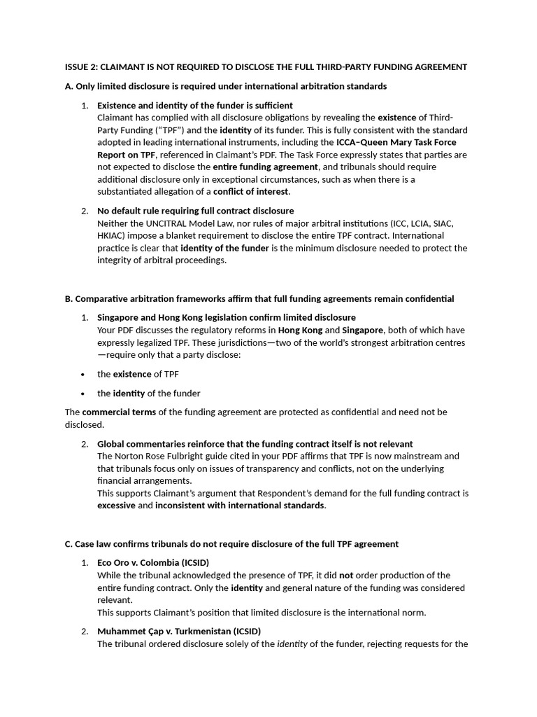 Third-Party Funding Disclosure Standards | PDF | Arbitration ...