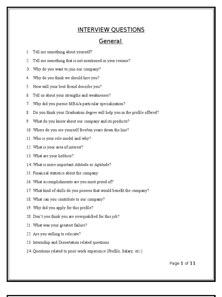 General interview questions | PDF | Lease | Leasehold Estate