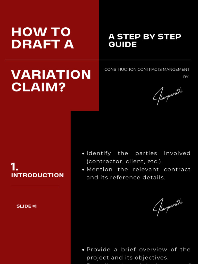 How To Draft A Variation Claim | PDF | Specification (Technical Standard)