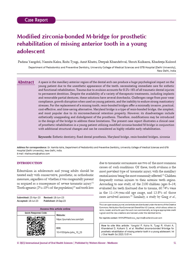 Modified Zirconia Bonded M Bridge For Prosthetic.13 | PDF | Dental ...