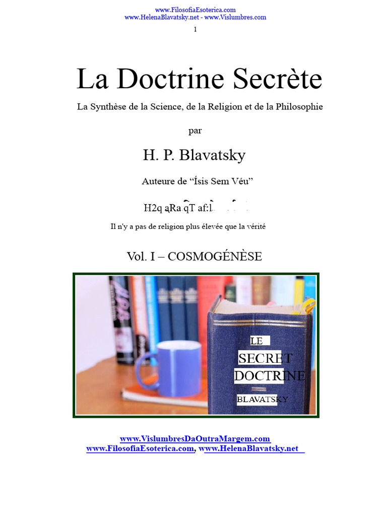 La Doctrine Secrète : Cosmogénèse de Blavatsky | PDF | Ésotérisme | Humain