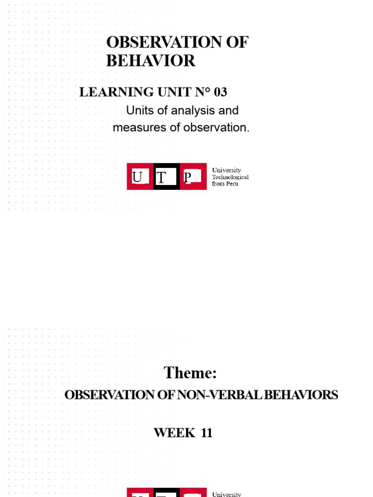 Non-Verbal Behavior Observation Guide | PDF | Nonverbal Communication ...