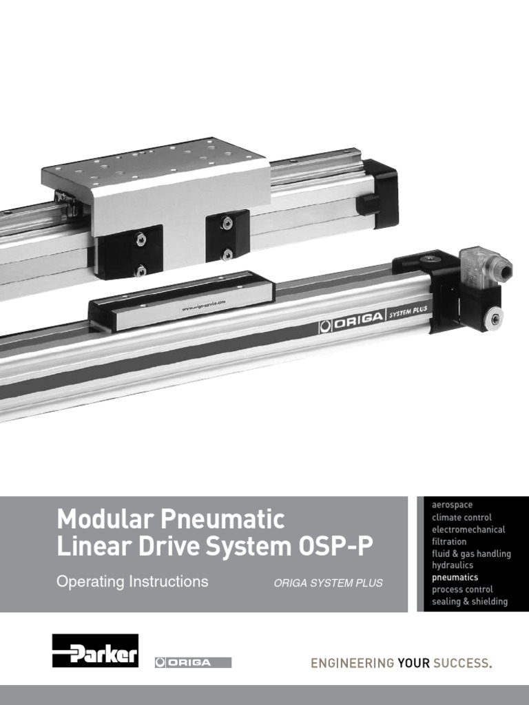 OSP-P Modular Pneumatic Drive Guide | PDF | Piston | Legal Liability