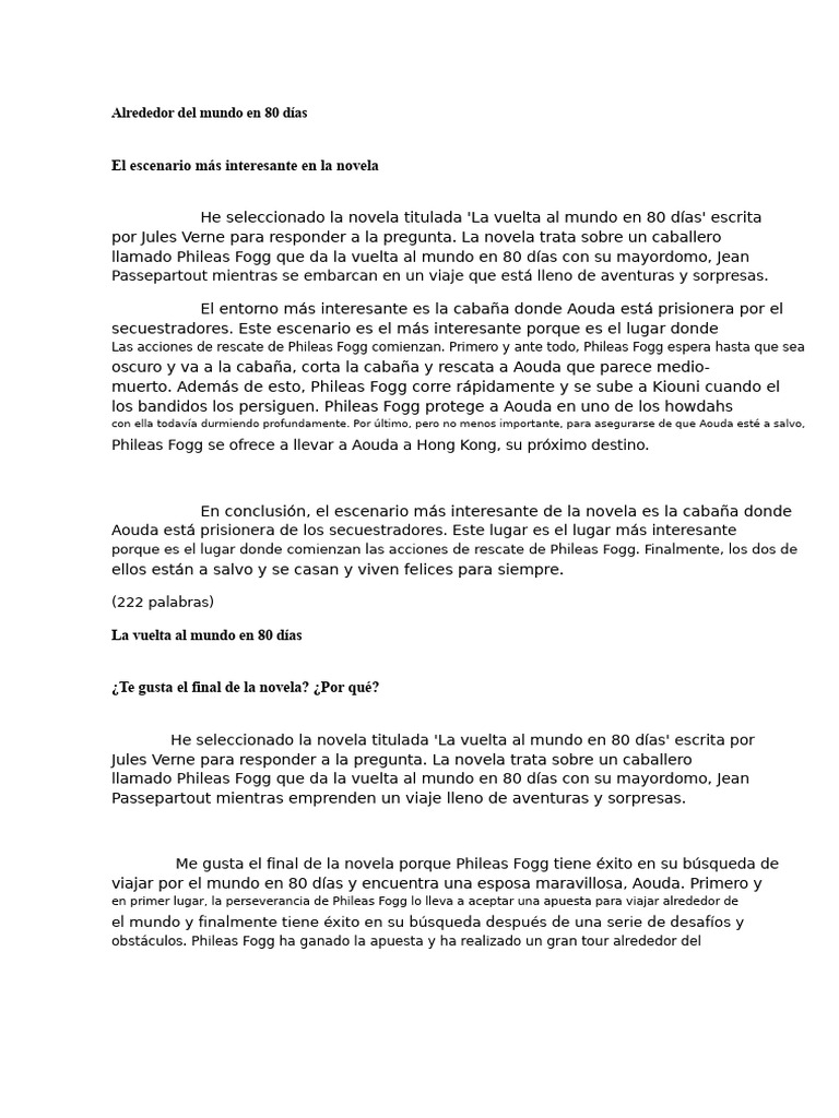 La Vuelta Al Mundo en 80 Días | PDF | Al rededor del mundo en ochenta ...