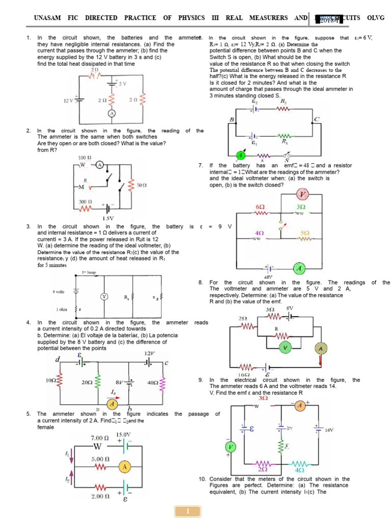 Physics III: RC Circuits Practice Problems | PDF | Capacitor | Voltage