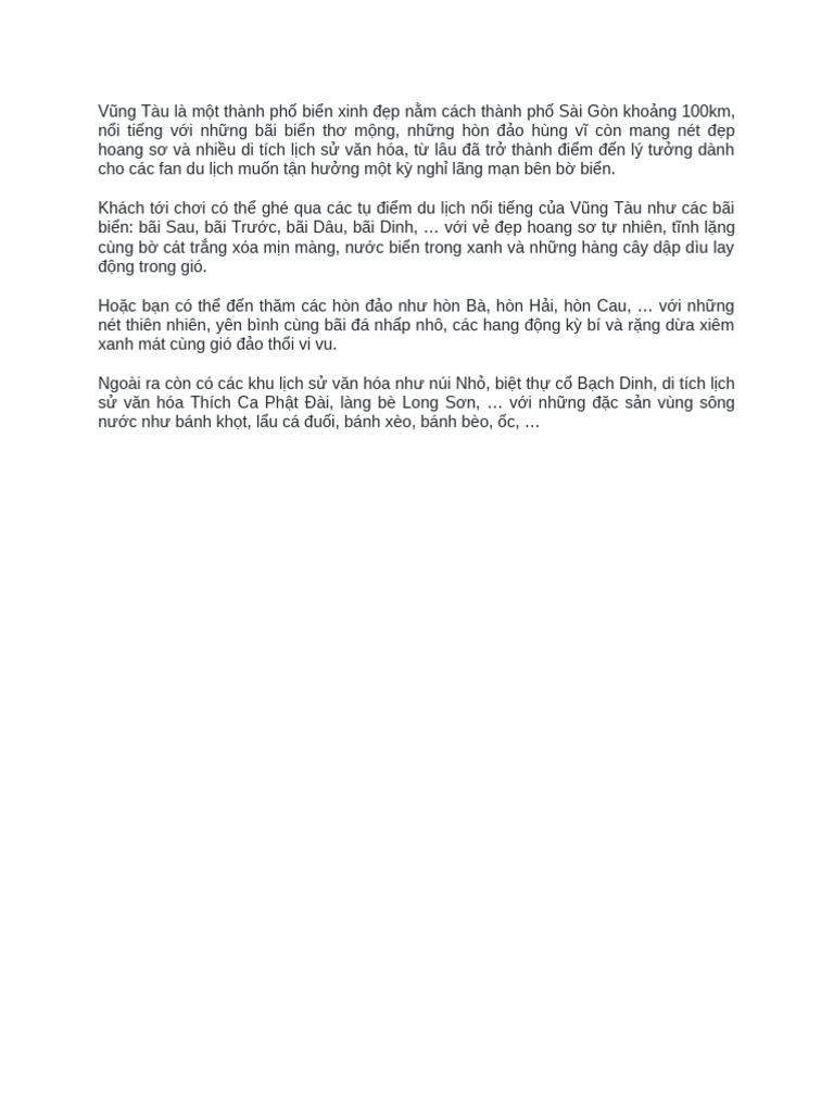 Gioi Thieu Vung Tau | PDF