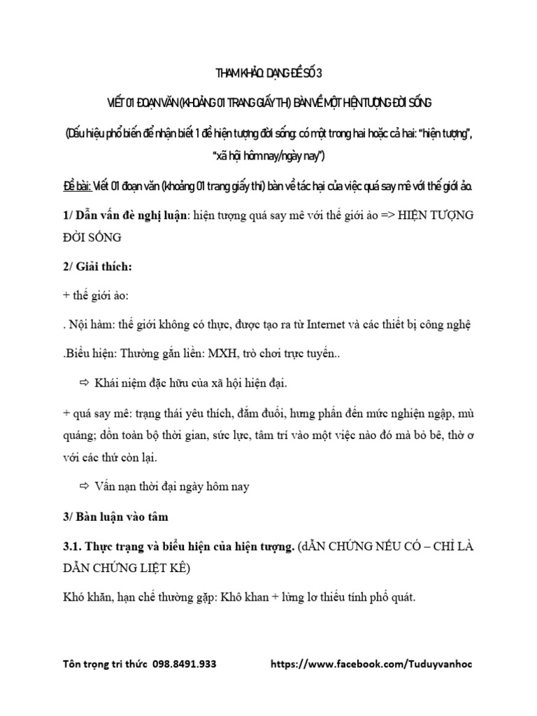 TK-NLXH Dang 3 - Hien Tuong Qua Say Me Voi The Gioi Ao - GL | PDF