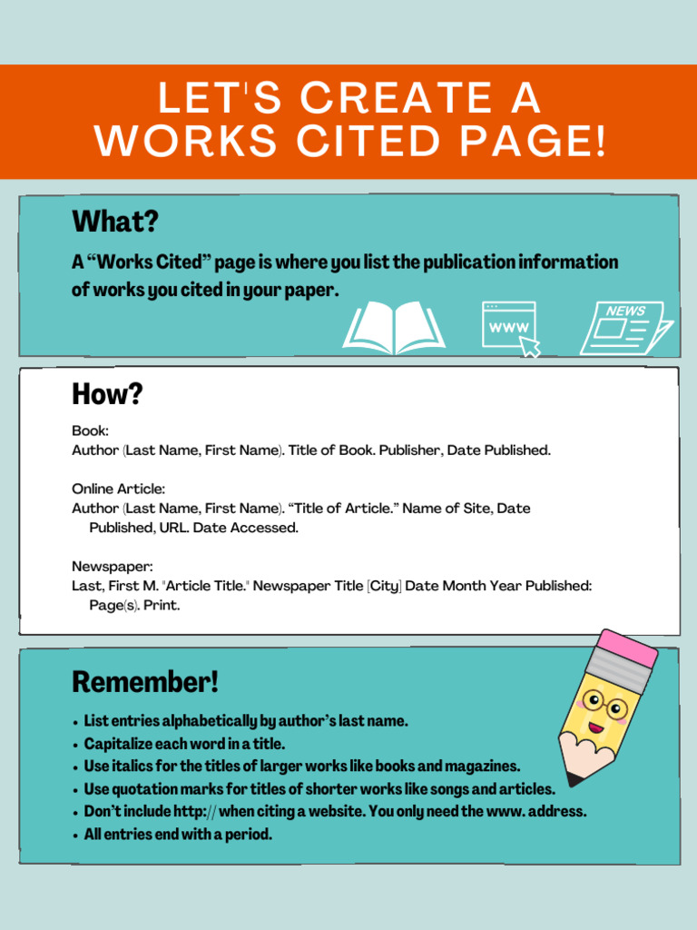 How to Create a Works Cited Page (1) | PDF