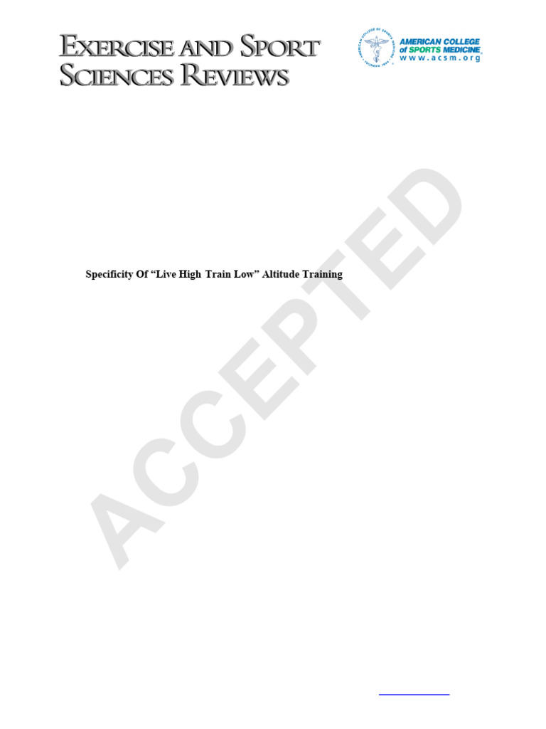 Exercise and Sport Sciences Reviews-2018 - 1 | PDF | Science | Inquiry