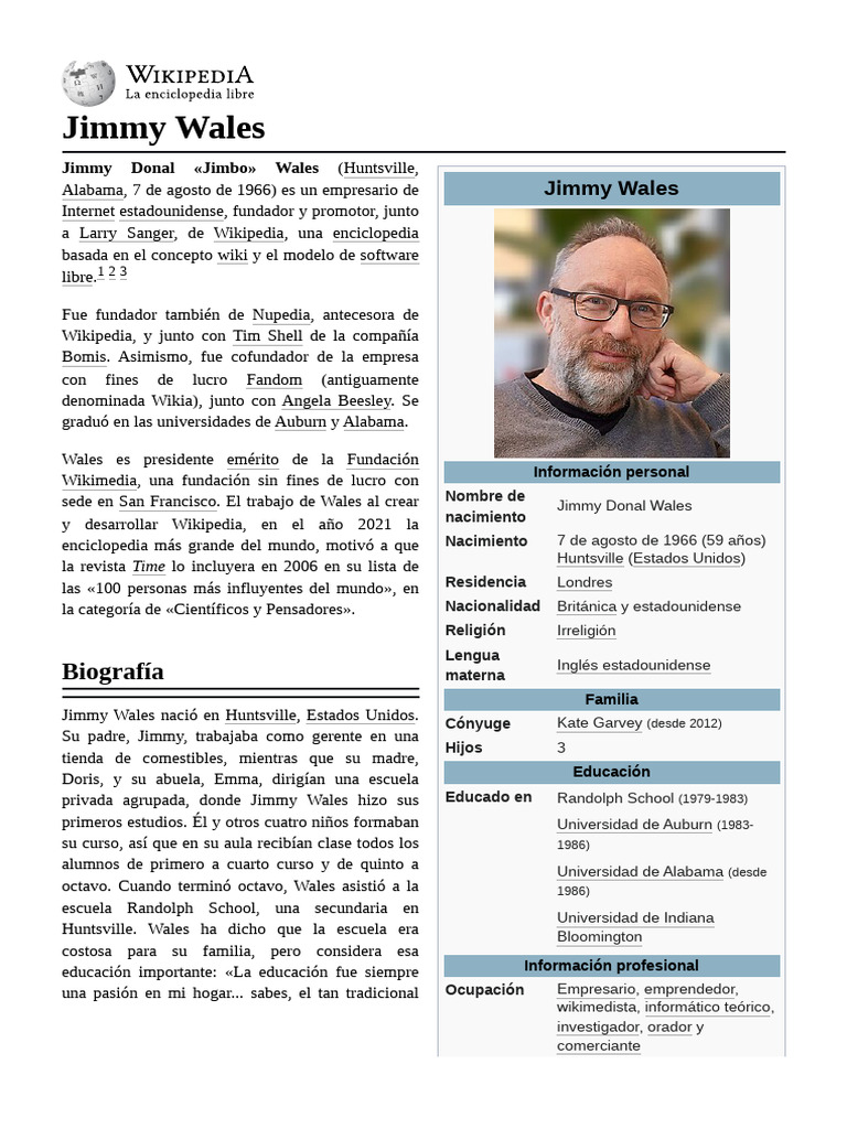 Jimmy Wales | PDF | Contenido libre