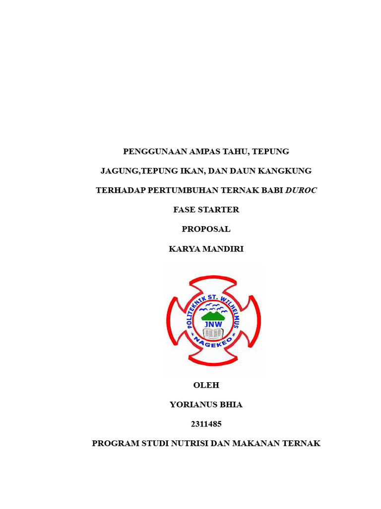 Pakan Fermentasi untuk Babi Duroc Starter | PDF