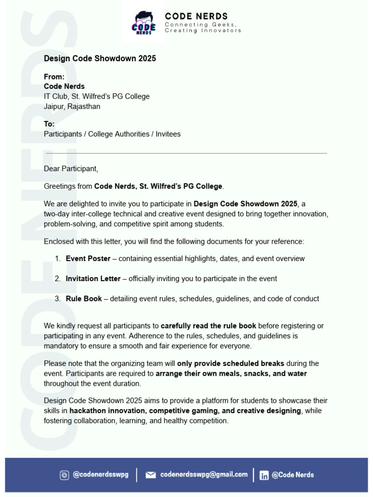 Design Code Showdown Cover Letter | PDF