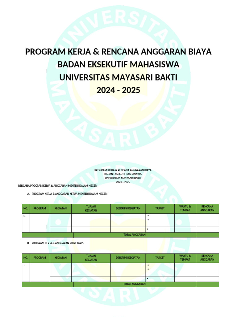FORM PROKER & RAB MENDAGRI | PDF