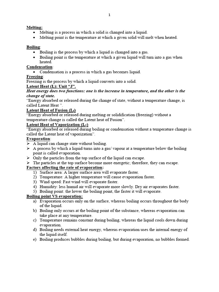 Aaaaaaaa Thermal Physics | PDF | Evaporation | Thermal Conduction