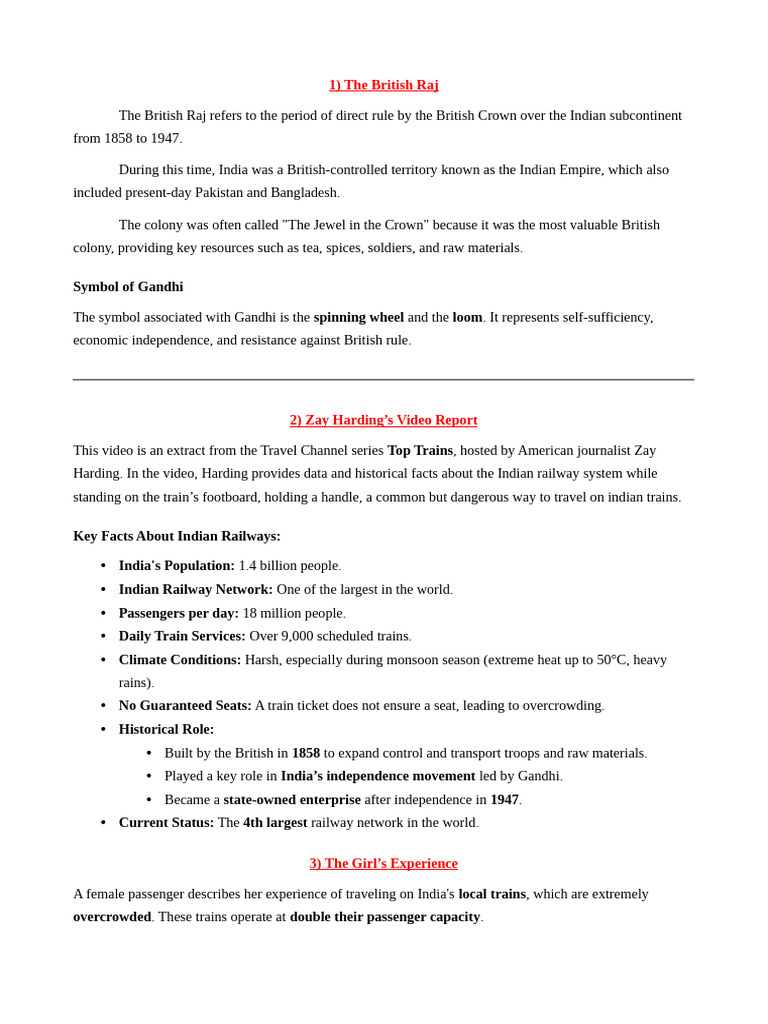 British Raj and Indian Railways Overview | PDF | British Raj | Train