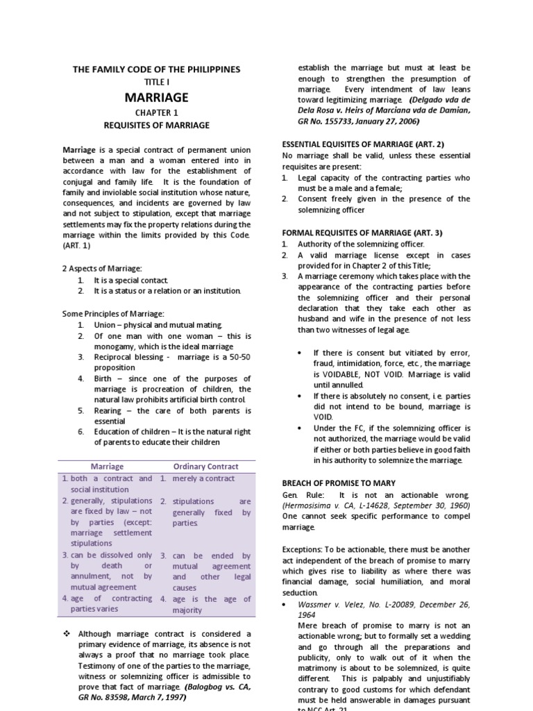 The Family Code of the Philippines | Marriage | Social Conventions ...