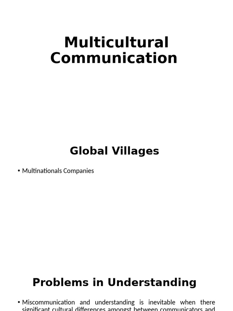 Strategies for Effective Multicultural Communication | PDF ...