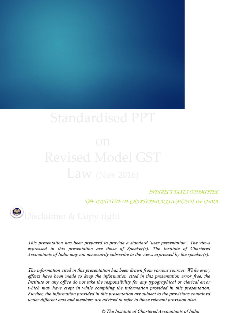 Revised Model GST Law Overview | PDF | Taxes | Payments