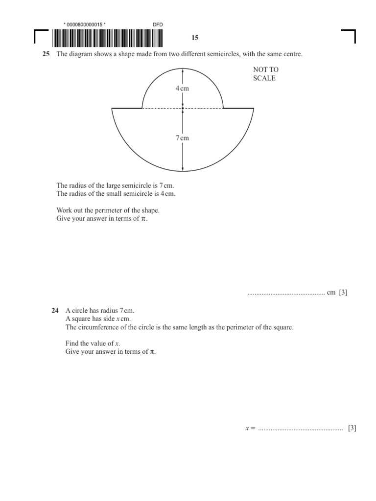 Geometry Problems: Perimeter and Area Calculations | PDF | Area | Sphere