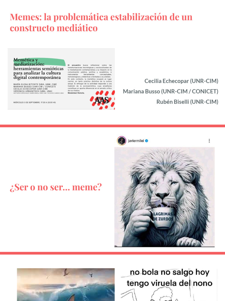 Memes: La Problemática Estabilización de Un Constructo Mediático | PDF ...