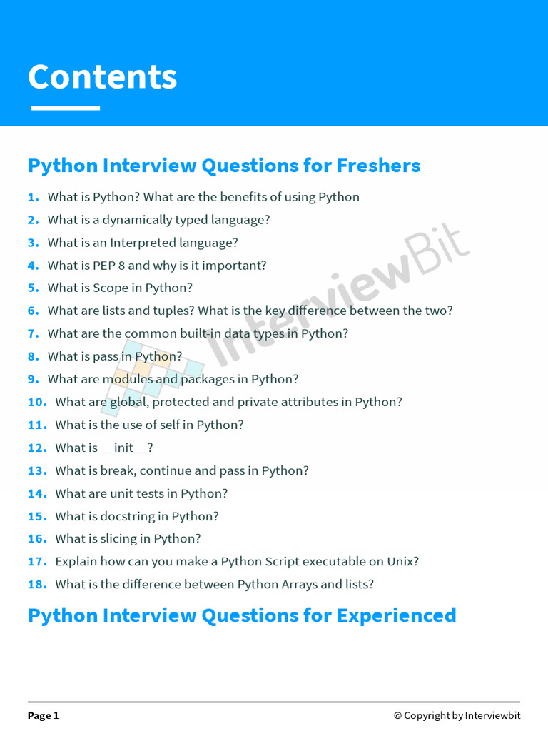 Python Interview q&A_removed | PDF | Python (Programming Language) | Inheritance (Object ...