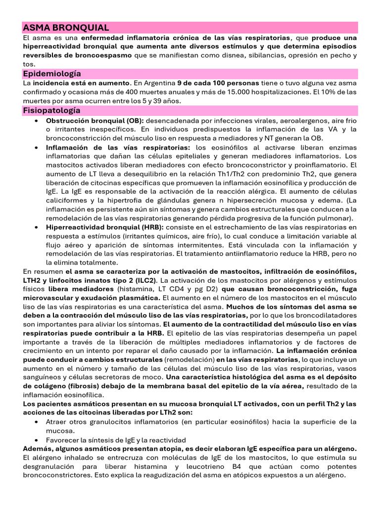 ASMA | PDF | Asma | Inflamación