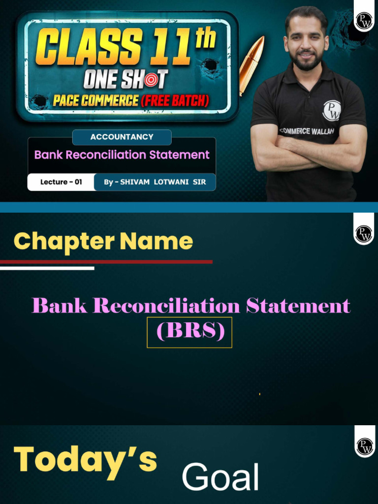 Bank Reconciliation Statement Class Notes | PDF