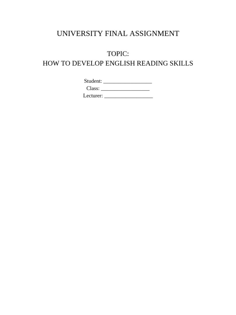 English_Reading_Skills_UPDATED | PDF | Reading Comprehension ...