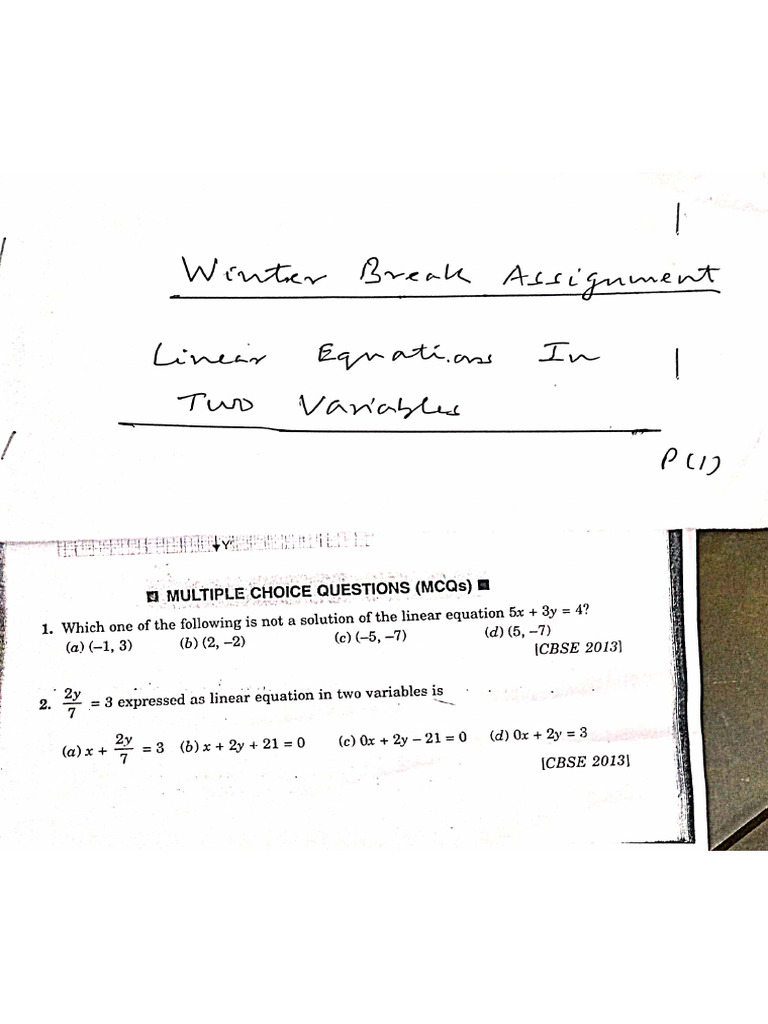 Winter Break Assignment Maths Class 9th | PDF