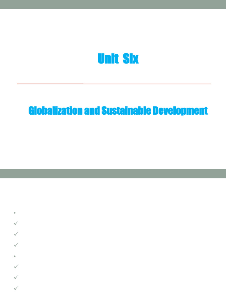 Unit 6 - Globalization and Development | PDF | Globalization ...