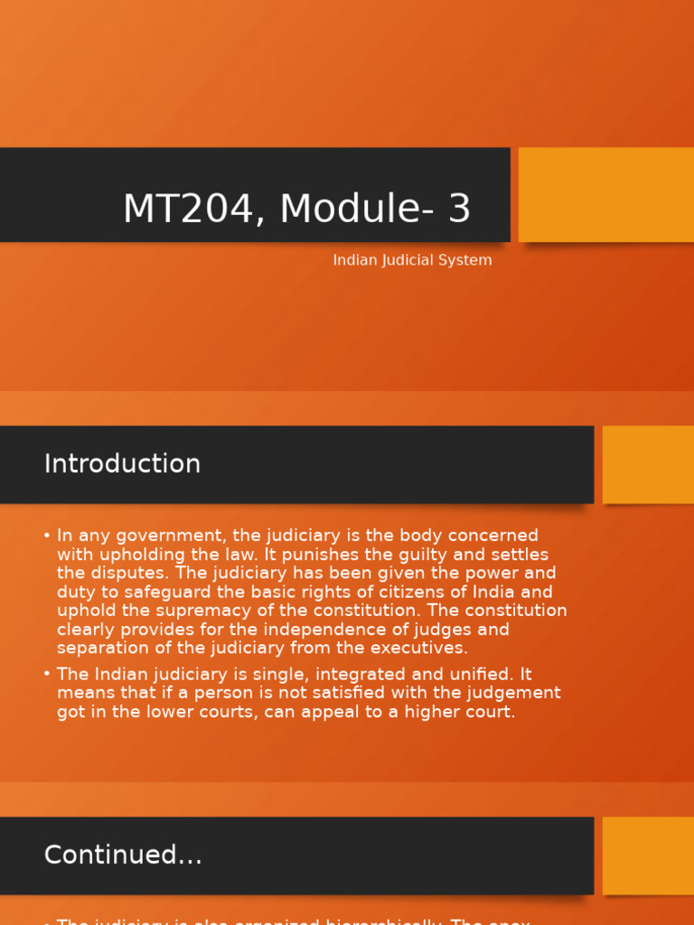 MT204, Module- 3 | PDF | Supreme Courts | Supreme Court Of India