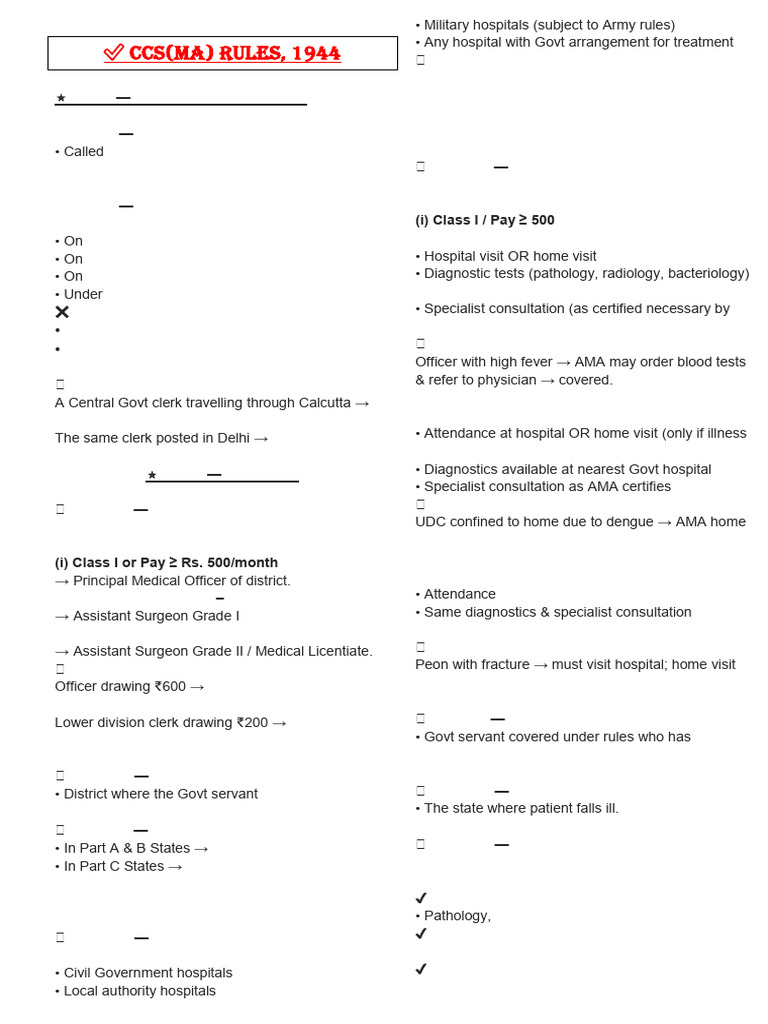 CCS Medical Attendance Rules | PDF | Hospital | American Medical ...