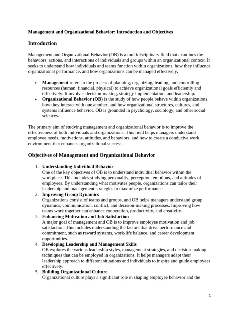 Management and Organizational Behavior | PDF | Diversity (Business ...