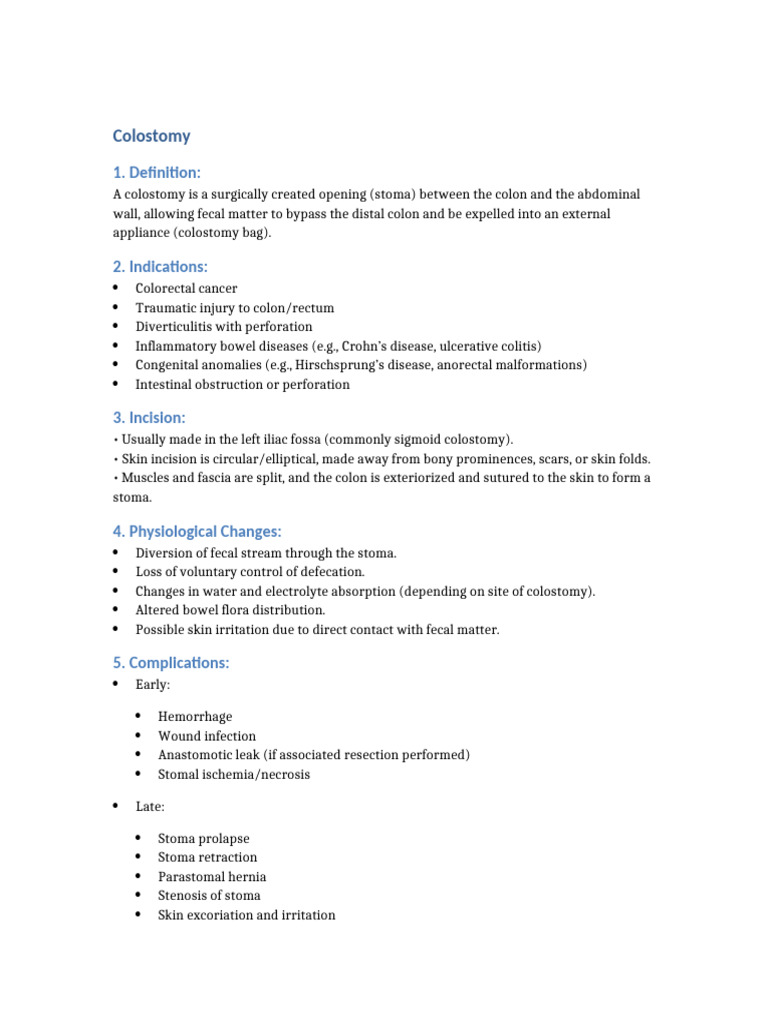 Colostomy | PDF
