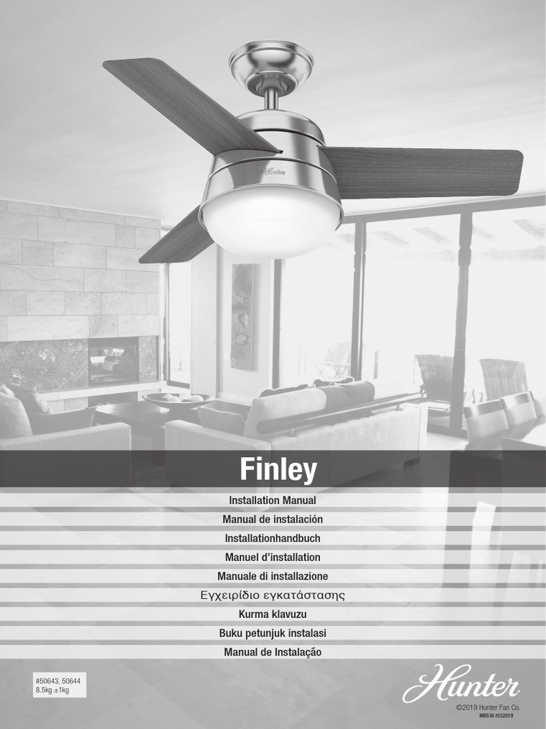 Guía de Instalación Hunter Fan | PDF | Electricidad