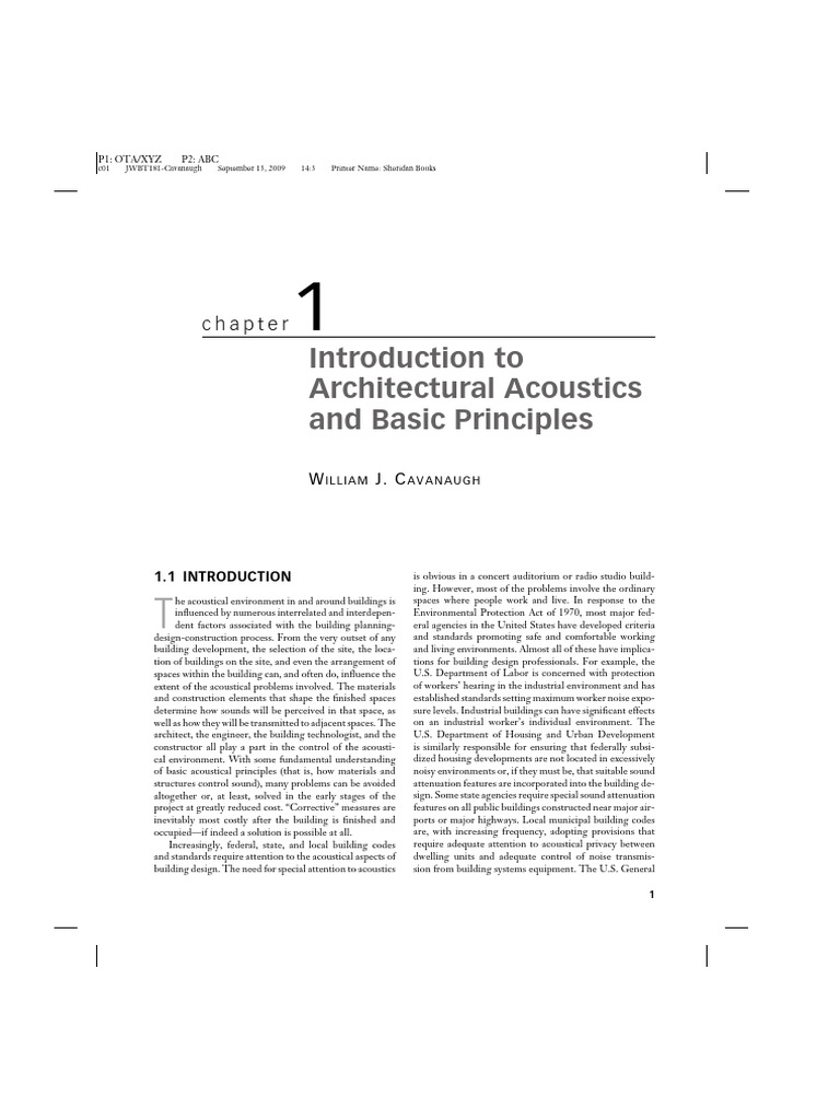 Architectural Acoustics | PDF | Sound | Decibel