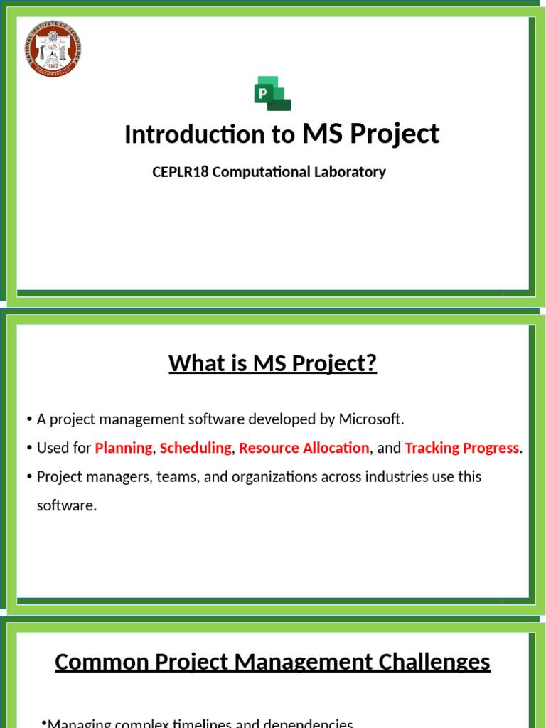 Introduction to MS Project | PDF | Project Management | Business