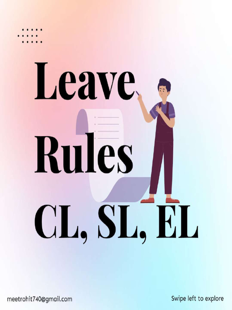 Leave Rules CL,SL,EL | PDF