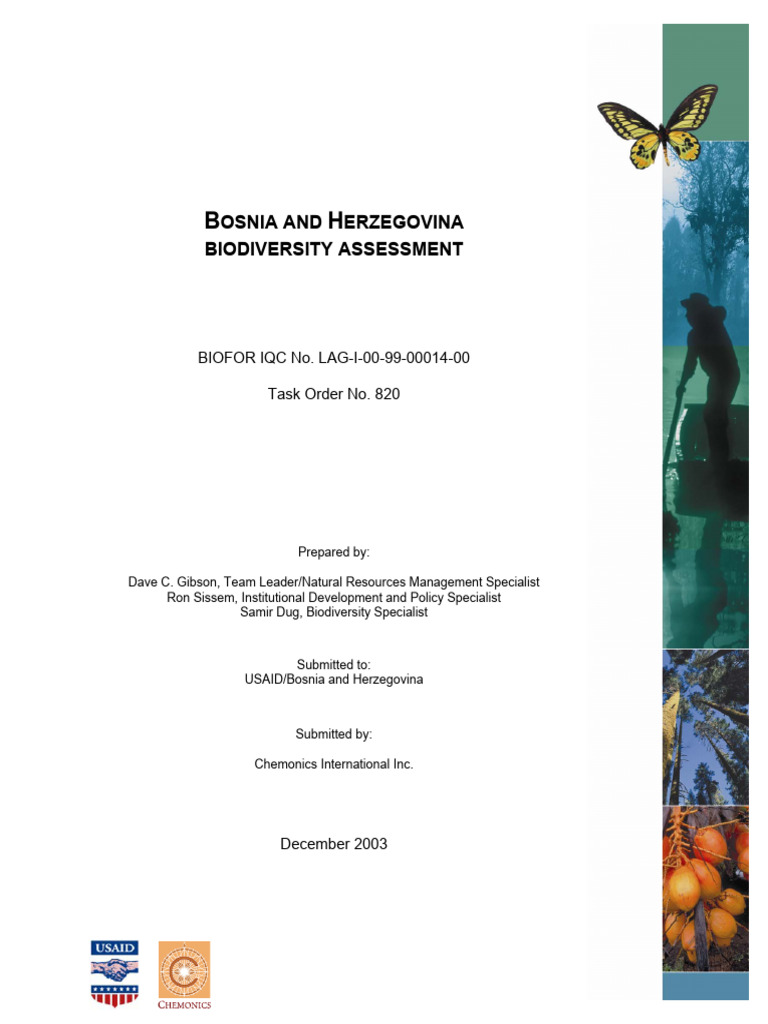 BiH-Biodiversity-Assessment | PDF | Sustainability | Conservation Biology