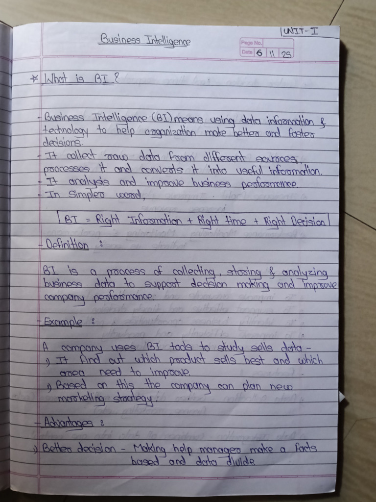 BI UNIT 1 | PDF