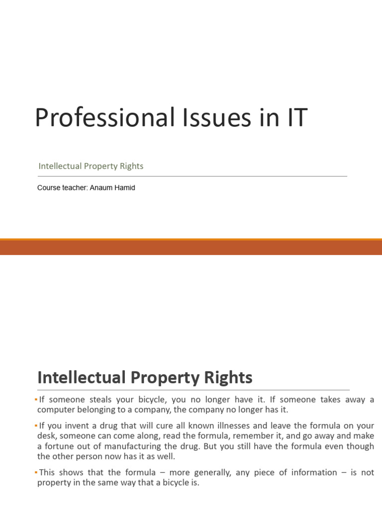 Understanding Intellectual Property Rights | PDF | Patent | Non ...