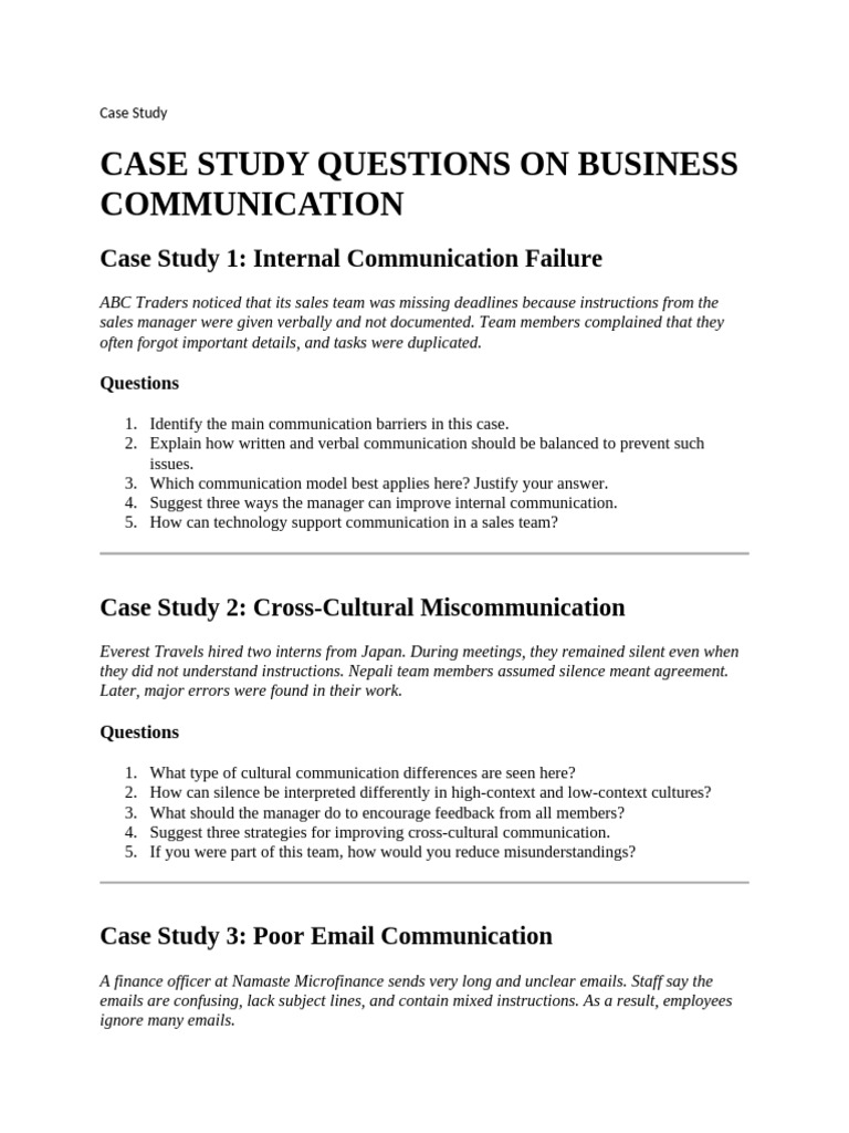 Case Study (1) | PDF | Communication | Social Media